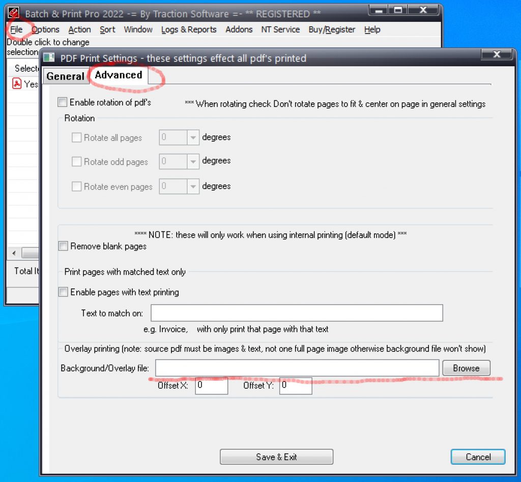 How to Batch Print Overlay Two PDF's - Add Header Image or Text when Printing - Print Tips