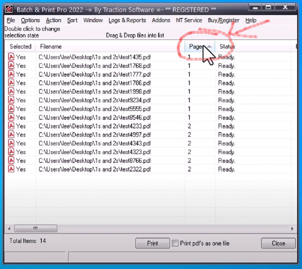 How To Batch Print Files In Order Of Number Of Pages Print Tips